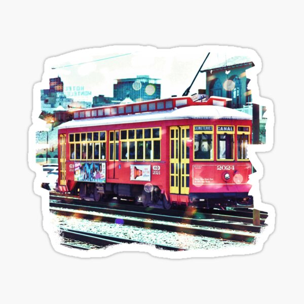 "Bokeh Streetcar" Sticker by RoxanneG | Redbubble