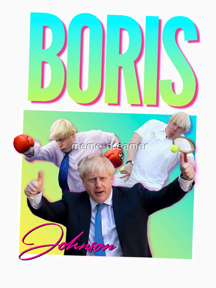 "Boris Johnson Bojo 90s/80s Aesthetic Retro" T-shirt for Sale by meme ...