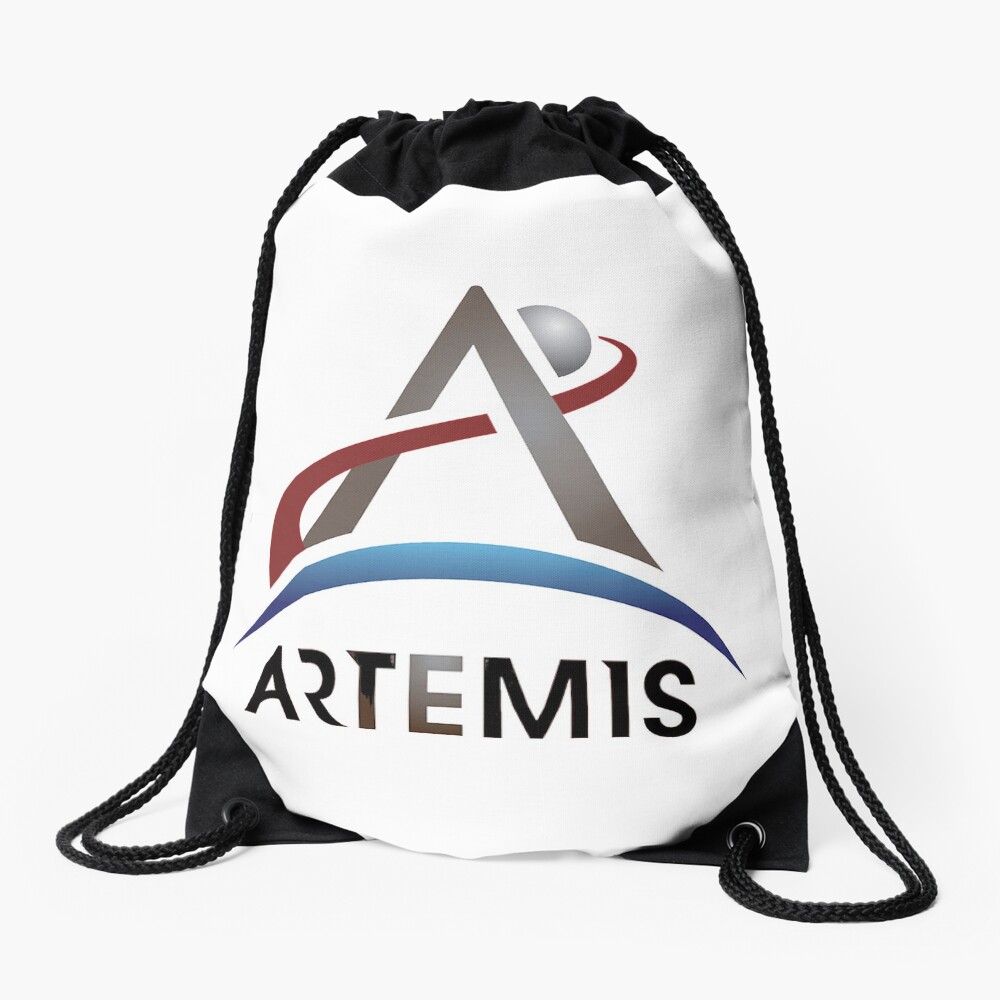 "Artemis New NASA Official Logo" Drawstring Bag for Sale by ...