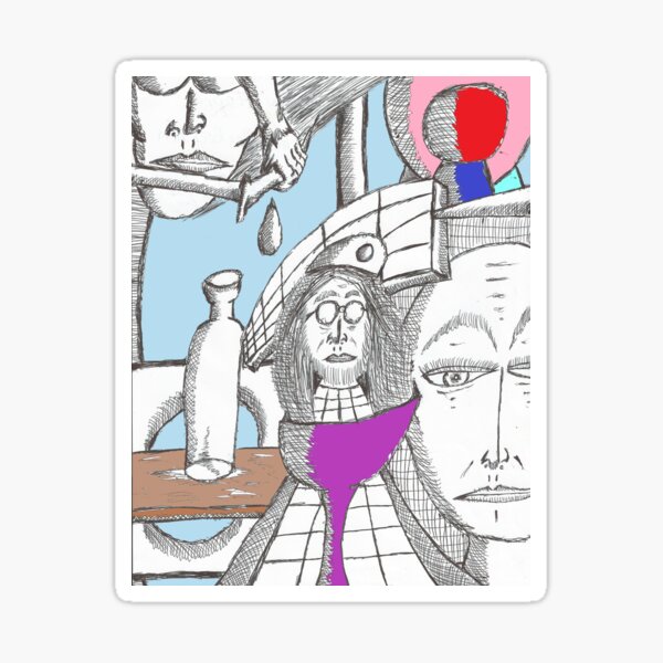 "sticky briar swims in utopia" Sticker by wormink | Redbubble