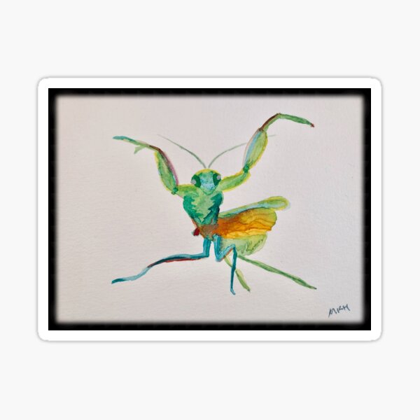 "Me Mantis!" Sticker by ShamelessCats | Redbubble