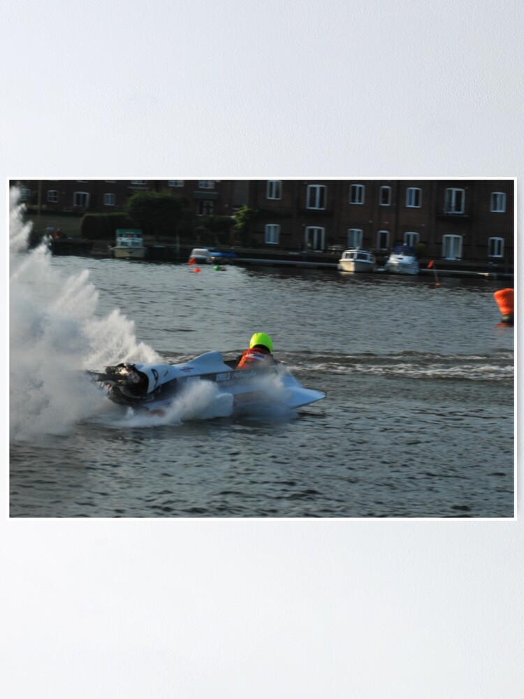 "Powerboat Racing at Oulton Broad - Hydroplanes - Wayne Turner" Poster ...