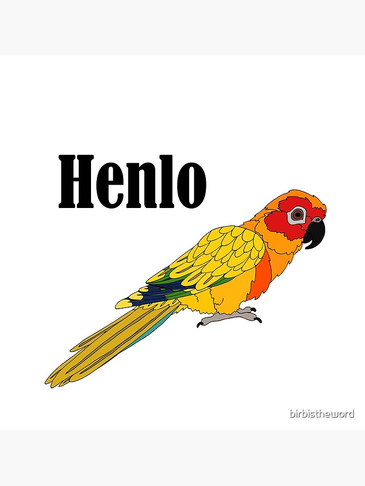 "Henlo" Poster for Sale by birbistheword | Redbubble