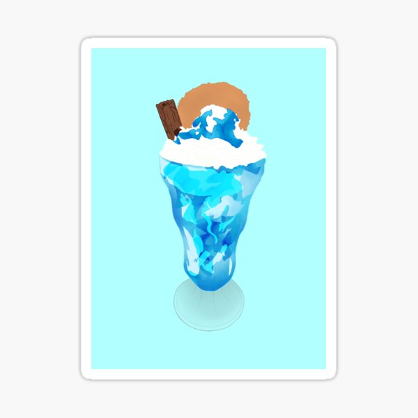 "Blue Ice Cream Sundae" Sticker by AimeeBdesign | Redbubble