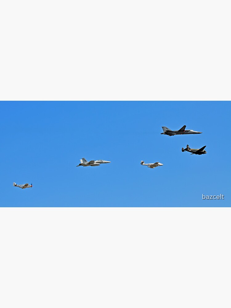 "From Past to Present, Aircraft Fly Past" Poster for Sale by bazcelt ...
