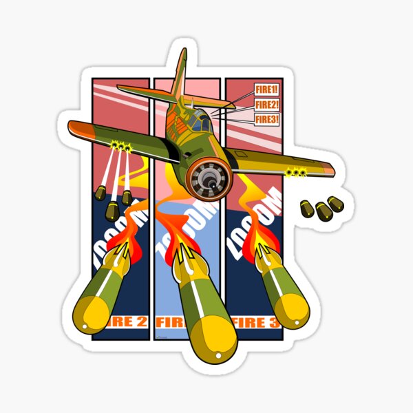 "Fighter plane" Sticker for Sale by Akira-31 | Redbubble