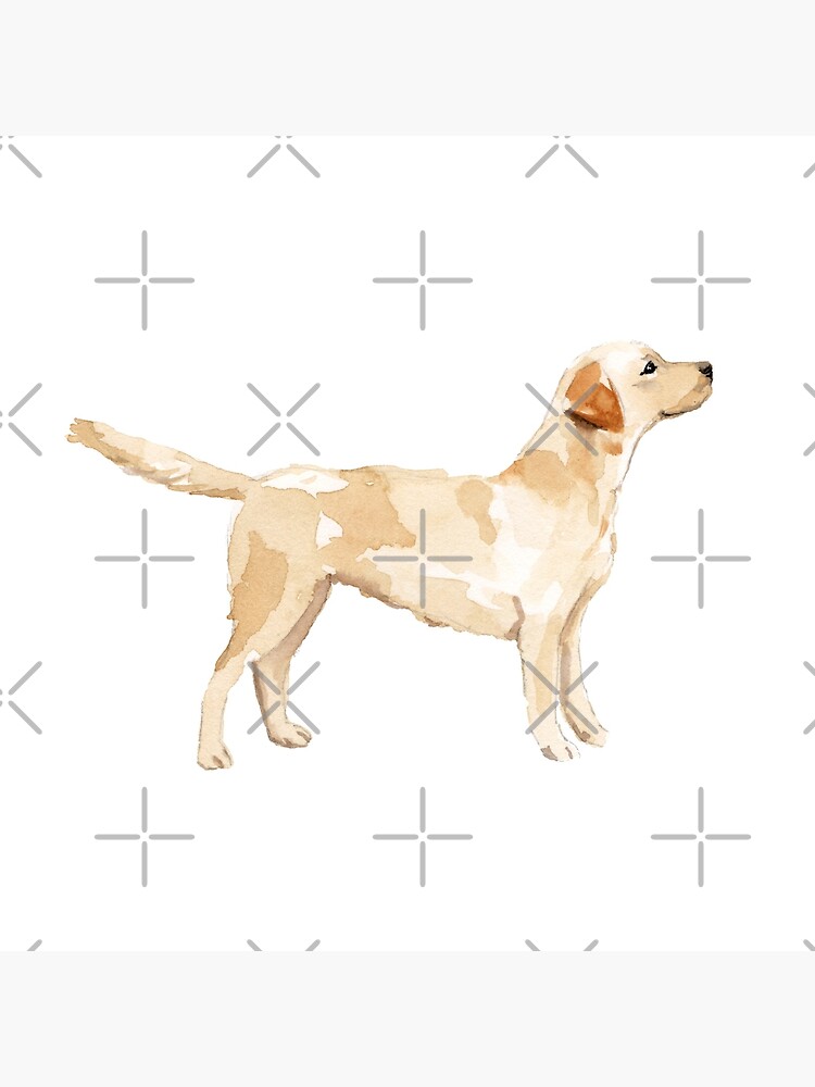 "Yellow Lab Silhouette Watercolor" Throw Pillow for Sale by emrdesigns ...