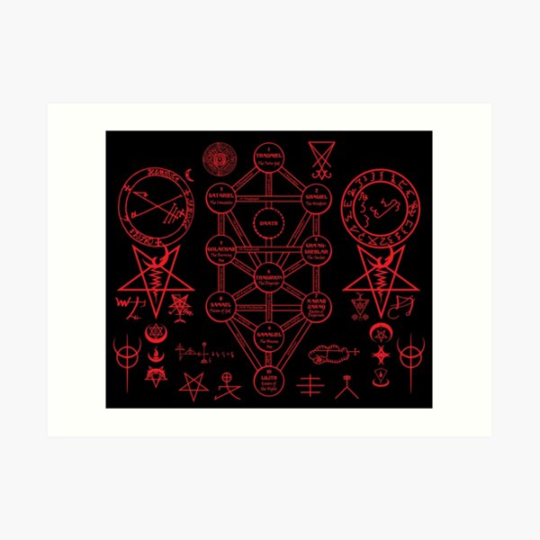 "Qliphothic banner with Mephistopheles and Lucifer" Art Print by ...