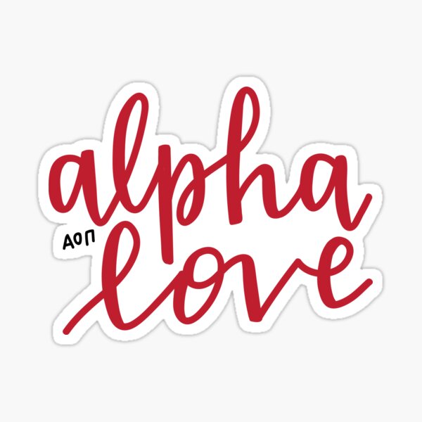Alpha Love Stickers | Redbubble