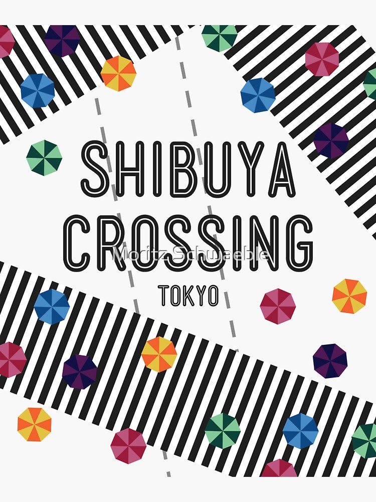 "Shibuya Crossing - Tokyo, Japan" Sticker by moritzschwaeble | Redbubble
