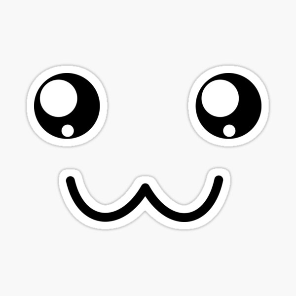 "smiling kawaii cutey face" Sticker for Sale by azule1 | Redbubble