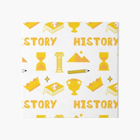 "Yellow History School Subject Sticker Pack" Art Board Print by The ...