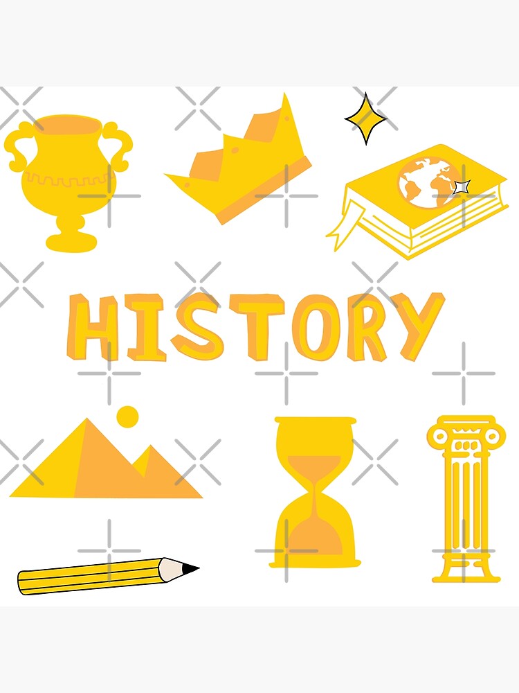"Yellow History School Subject Sticker Pack" Poster by The-Goods ...