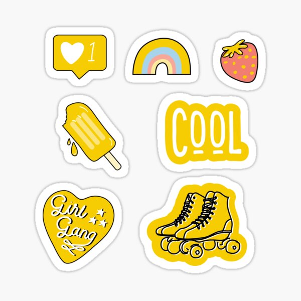 "Yellow Sticker Pack" Sticker for Sale by The-Goods | Redbubble