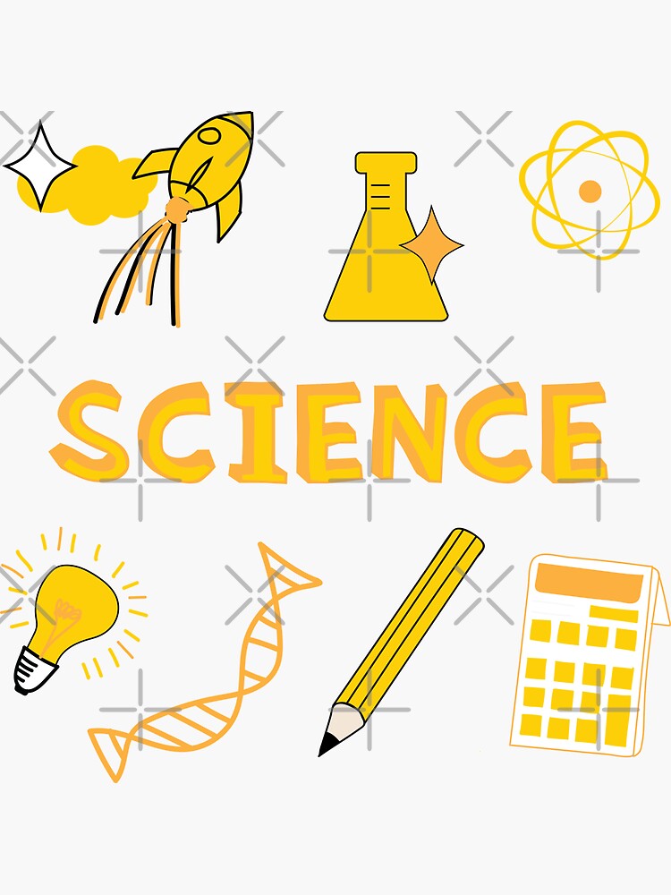 "Yellow Science School Subject Sticker Pack" Sticker for Sale by The ...