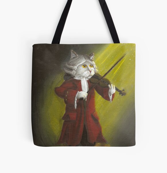 "Wolfgang Amadeus Mozart - Cat Composer Violinist" Tote Bag for Sale by ...