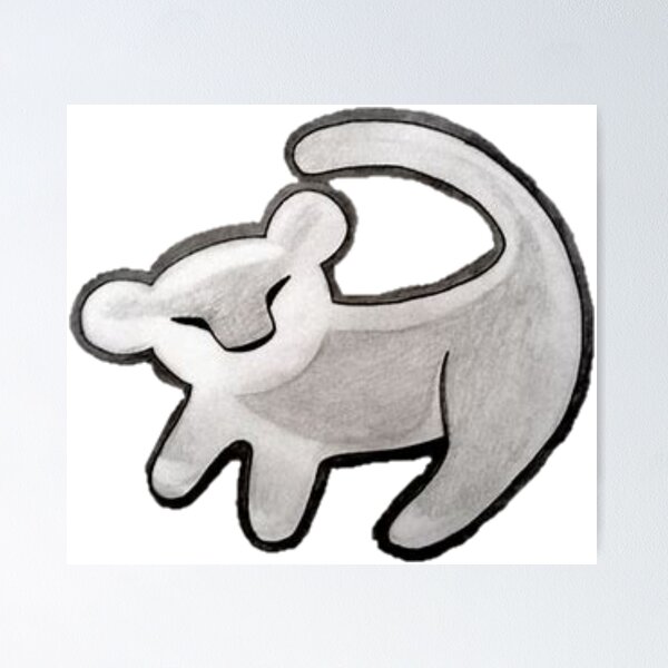 "simba drawing " Poster for Sale by mmaggiee | Redbubble