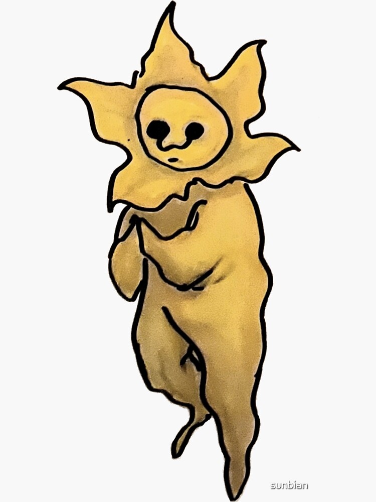 "sun guy - color" Sticker for Sale by sunbian | Redbubble