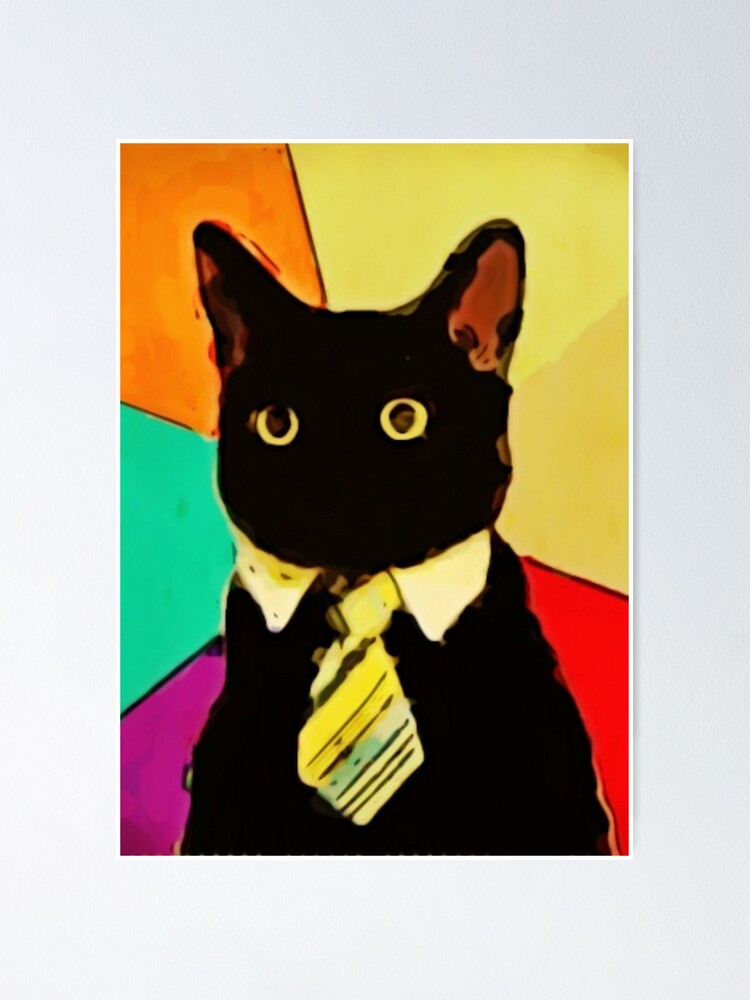 "Business Cat" Poster for Sale by WallMemes | Redbubble