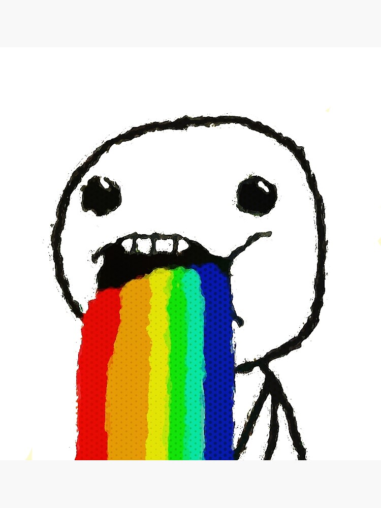 "Salivating Rainbow Meme" Poster by WallMemes | Redbubble
