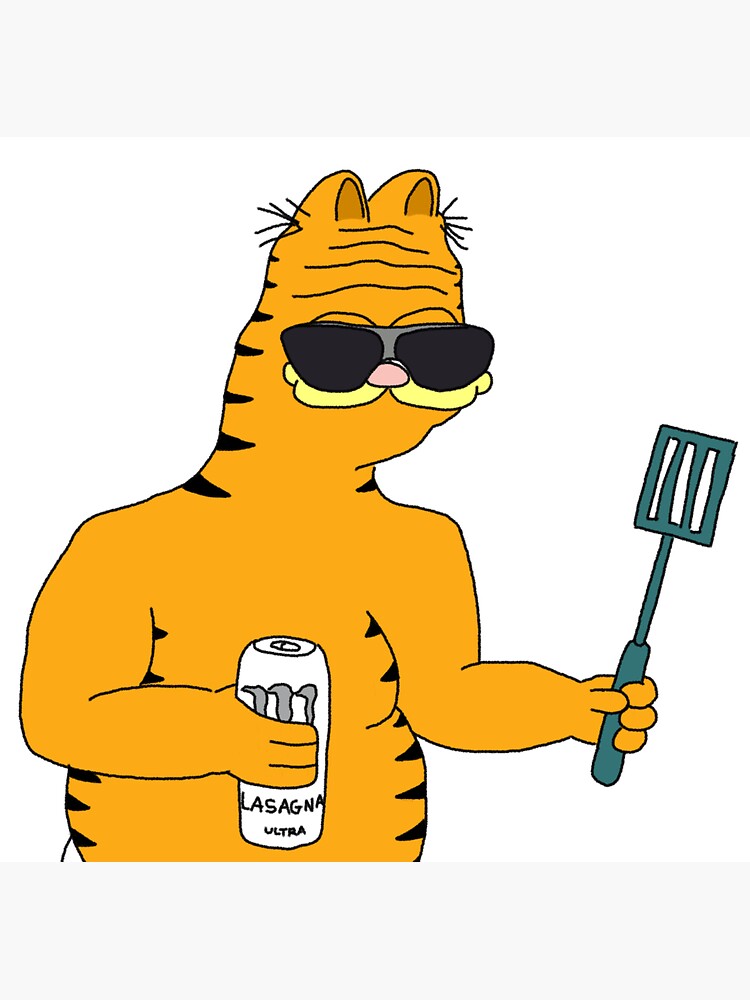 "Boomer Garfield" Sticker for Sale by lamejerk | Redbubble