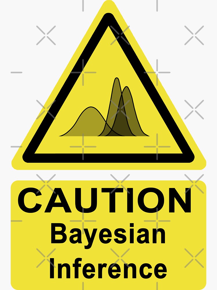 "bayesian inference" Sticker by FunnyGrief | Redbubble