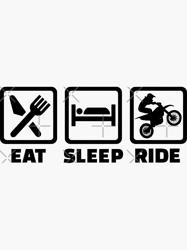 "Eat Sleep Ride " Sticker for Sale by nomoregravity | Redbubble