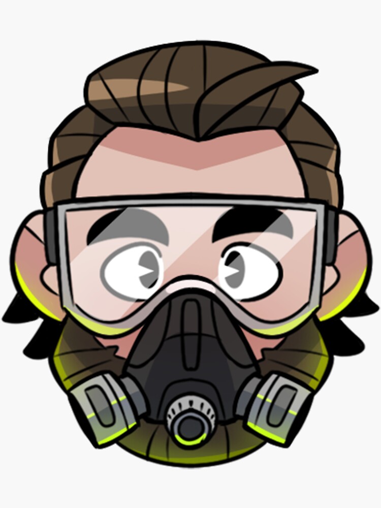 "Sticker Face - CAUSTIC" Sticker by adriancajili | Redbubble