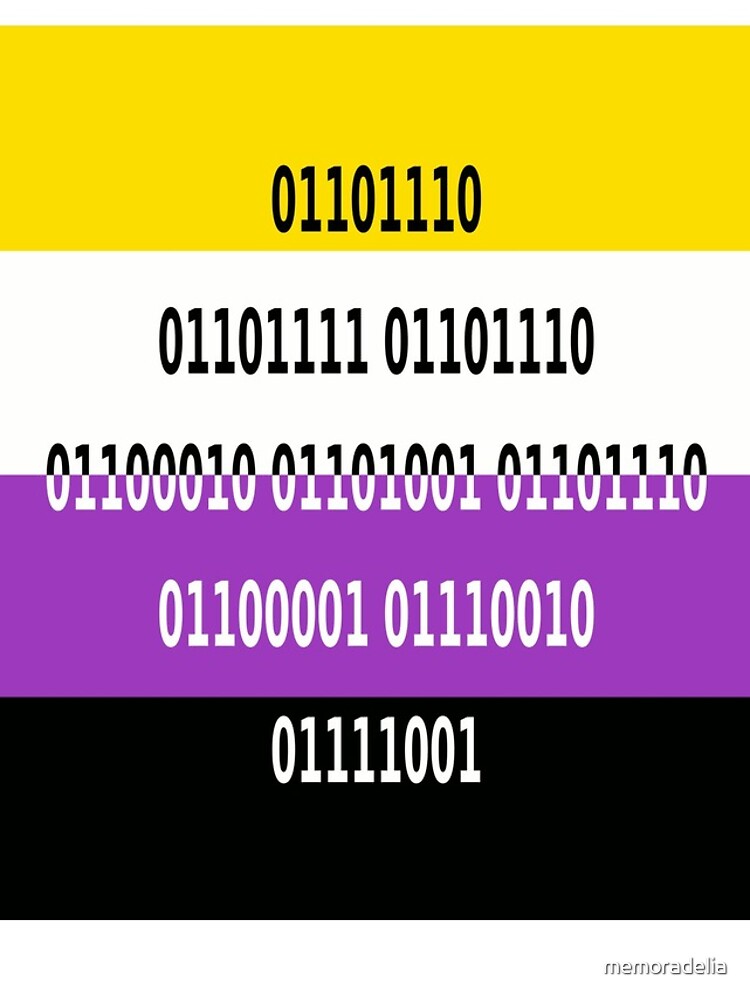 "'NONBINARY' in Binary Code on Non-Binary Flag" iPhone Case for Sale by ...