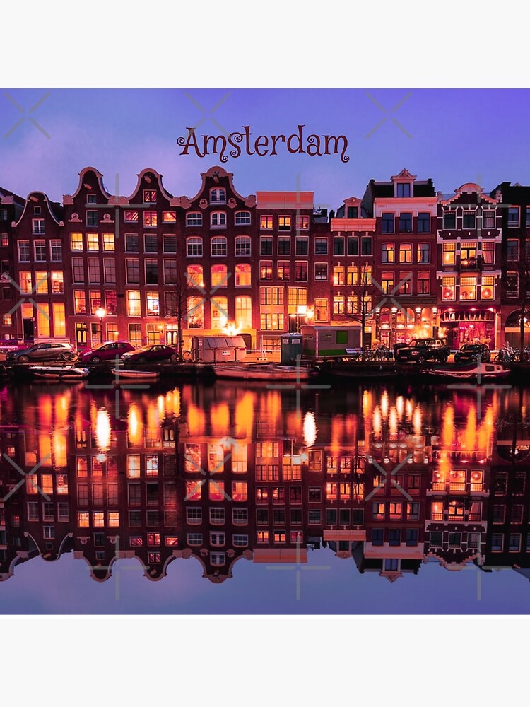 "Amsterdam Row Houses on Canal " Poster for Sale by mwagie | Redbubble