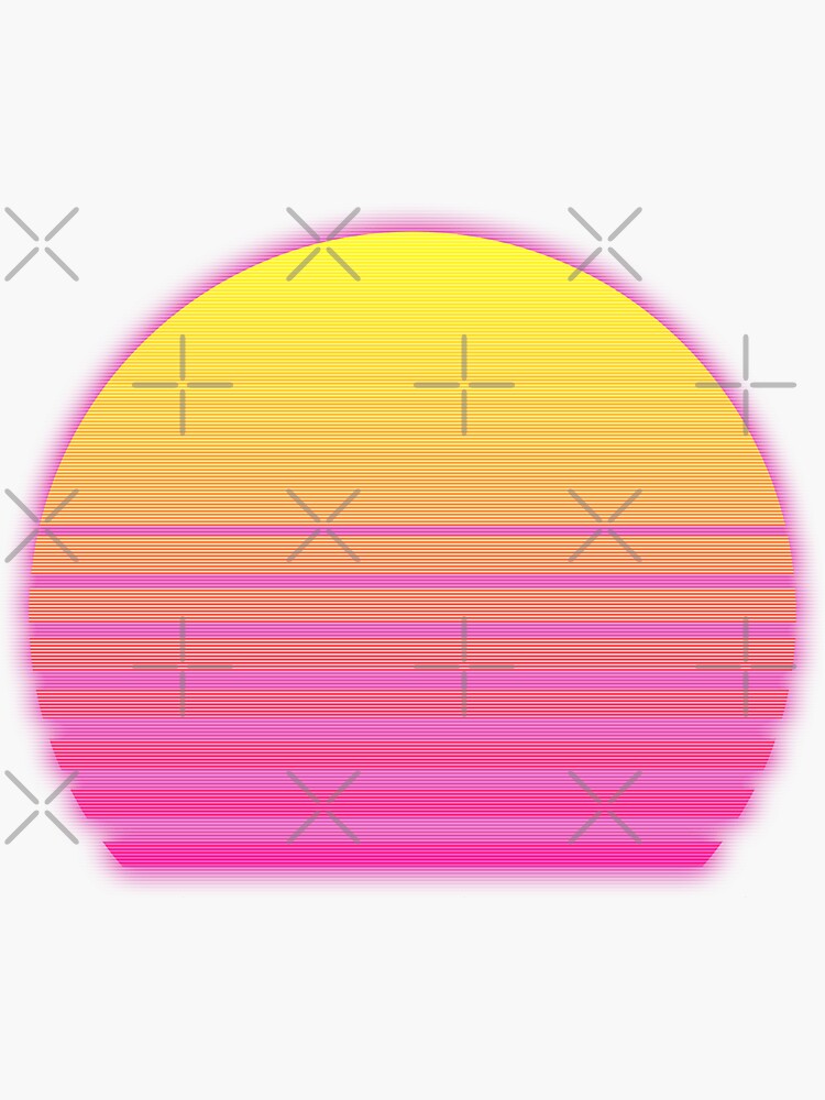 "Vaporwave Sun" Sticker by christopper | Redbubble