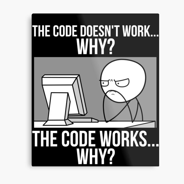 Lámina metálica «Código de programación divertido programador funciona ...