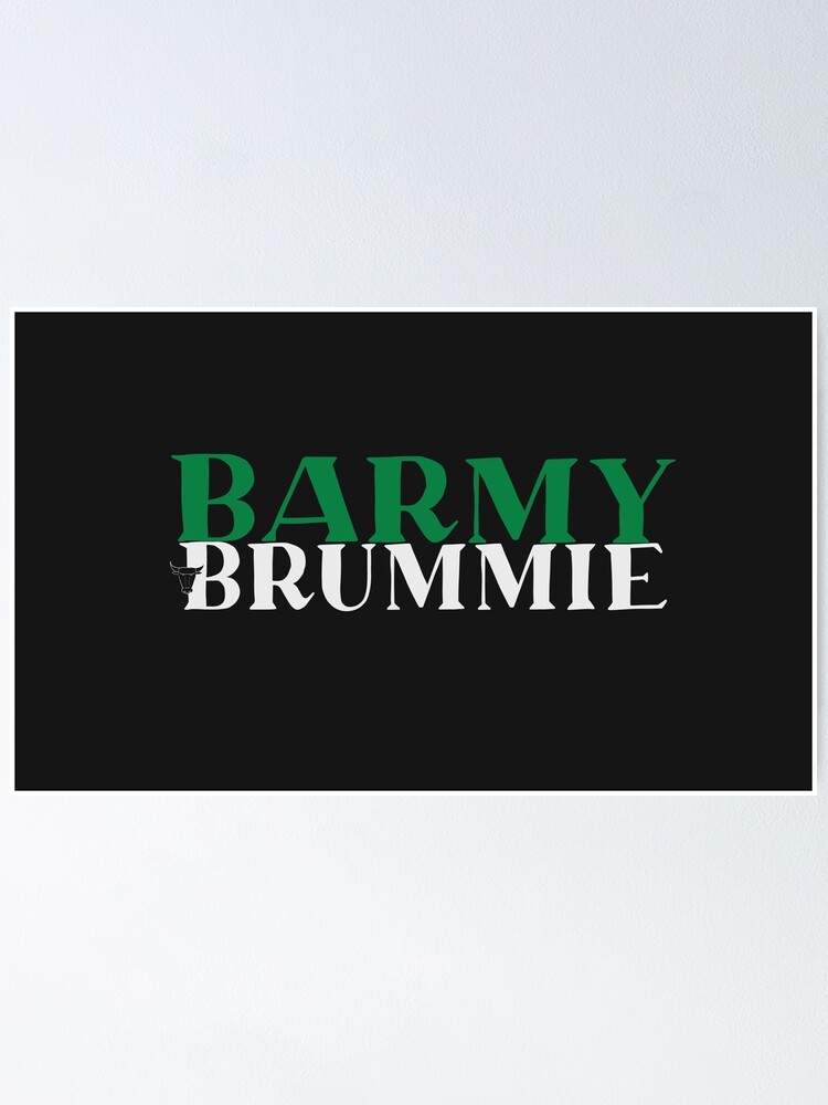 "The Barmy Brummie logo in green and white" Poster for Sale by ...