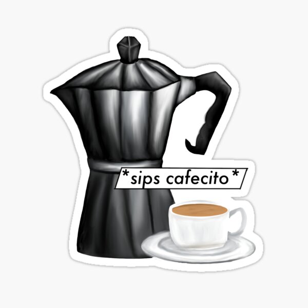 "*sips cafecito*" Sticker for Sale by Karinaaluiss | Redbubble
