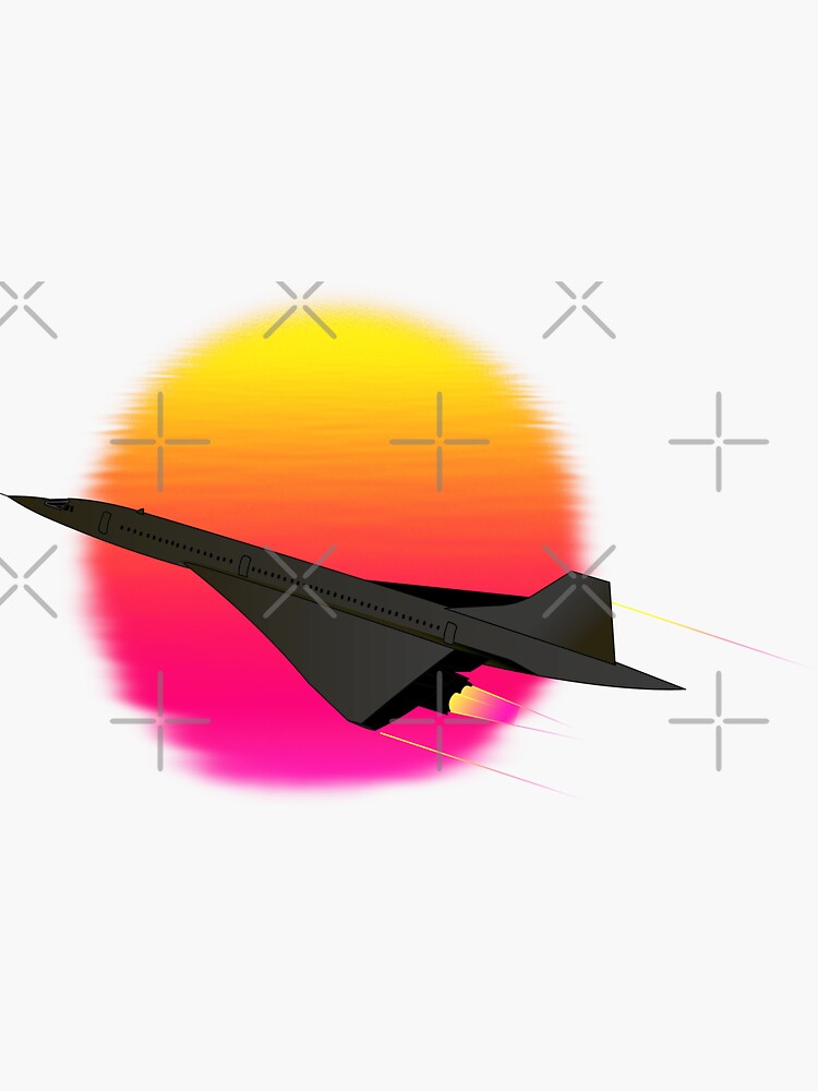 "80s Concorde" Sticker for Sale by christopper | Redbubble