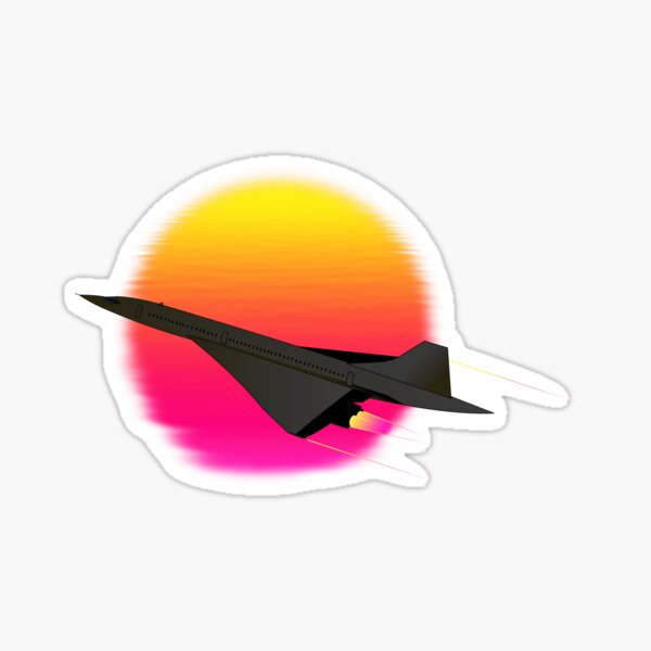"80s Concorde" Sticker for Sale by christopper | Redbubble