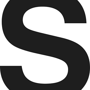 "Letter S Initial - Black Helvetica Monogram " Art Board Print for Sale ...