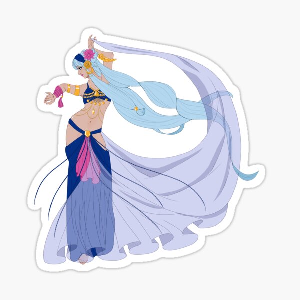 "Beautiful Belly Dancer" Sticker for Sale by Chai-spirit | Redbubble
