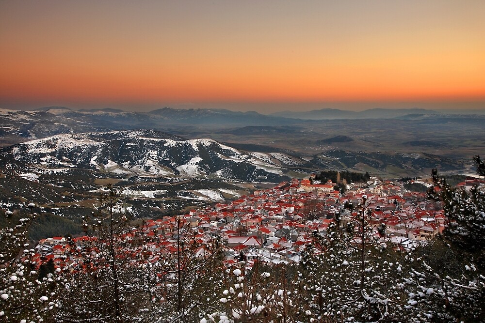 "Livadi village after sunset" by Hercules Milas | Redbubble
