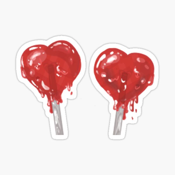 "Heart Lollies" Sticker for Sale by Mx-Sides | Redbubble