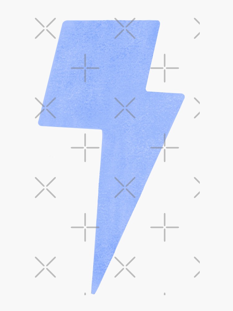 "Blue Lightning Bolt" Sticker for Sale by closofly | Redbubble