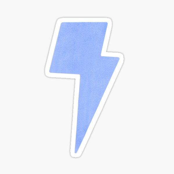 "Blue Lightning Bolt" Sticker for Sale by closofly | Redbubble