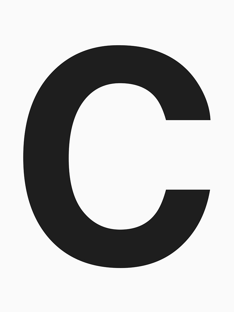 "C Initial - Black Helvetica Monogram " T-shirt by synthesizer | Redbubble