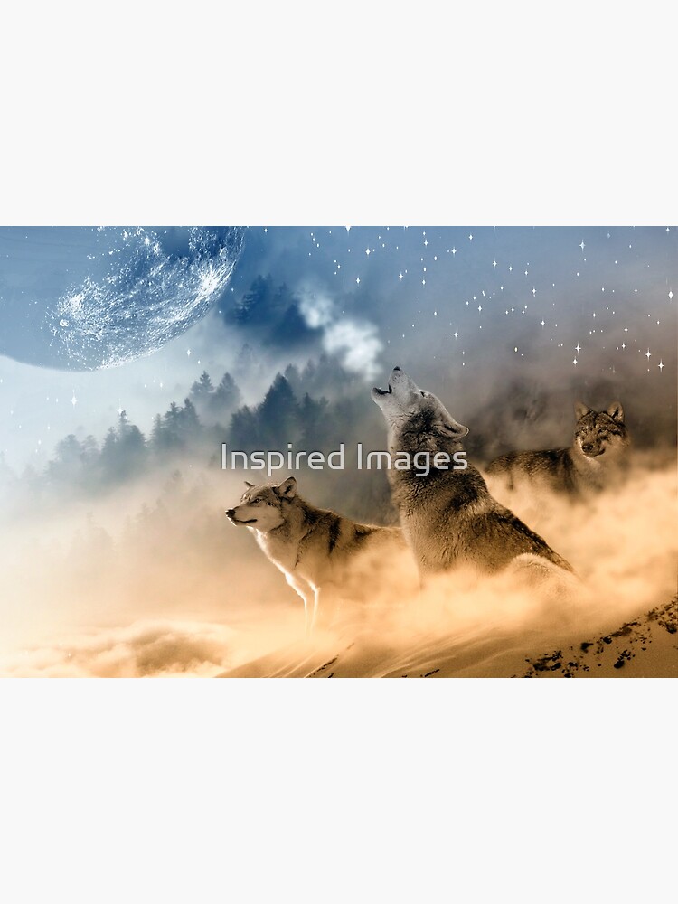 "Wolves Howling At The Moon / Beautiful Wolves" Poster for Sale by ...