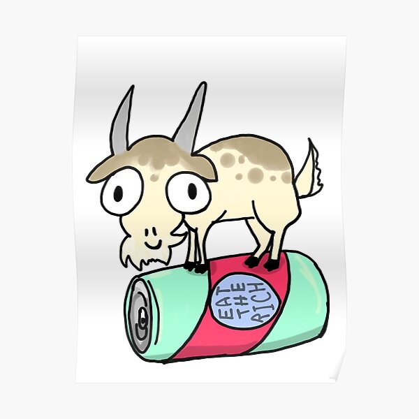 "Phil the Goat on a Soda Can" Poster by jazmynmoon | Redbubble