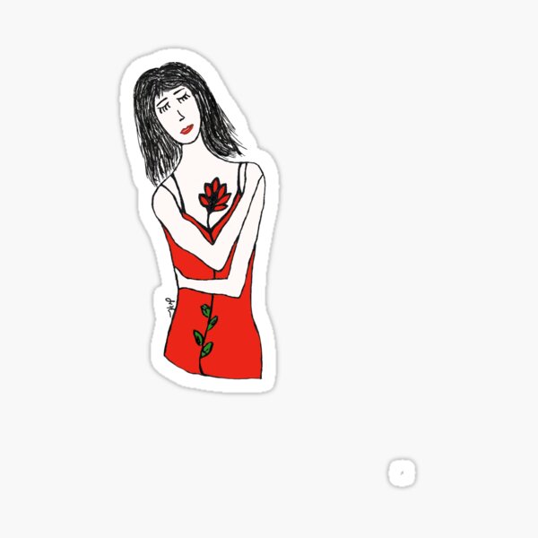"self love and acceptance- woman illustration" Sticker by liatemail ...