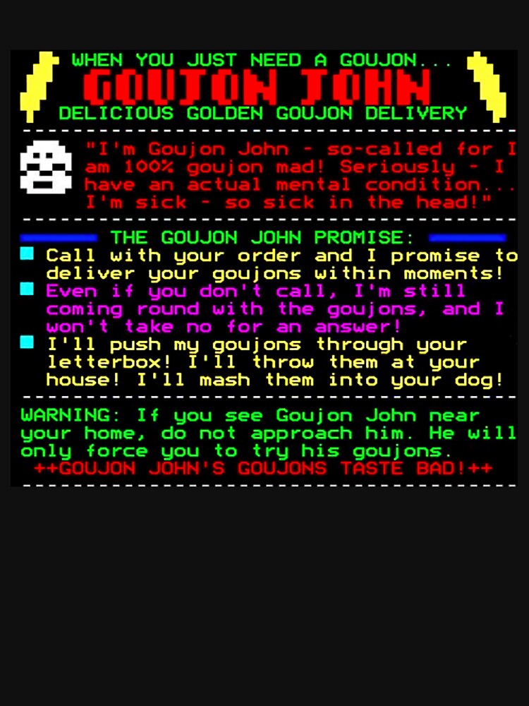 "Goujon John" T-shirt for Sale by Digitiser | Redbubble | digitiser t ...