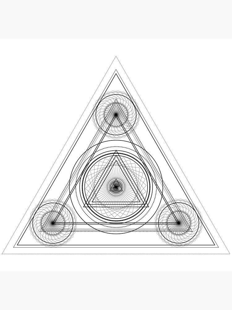"Occult triangle design with alchemy elements" Canvas Print for Sale by ...