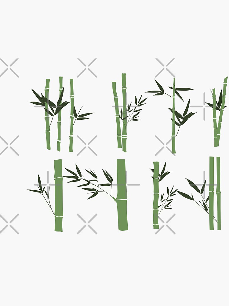 "Bamboo Sticker Pack" Sticker for Sale by meursaultdesign | Redbubble