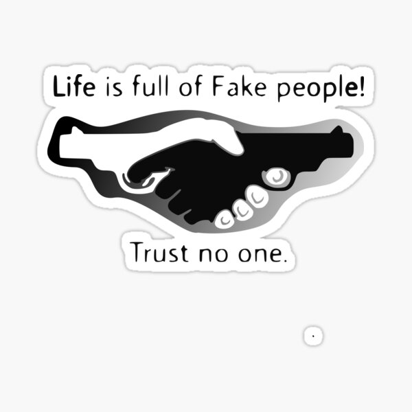 "trust no one" Sticker by Raeolus | Redbubble